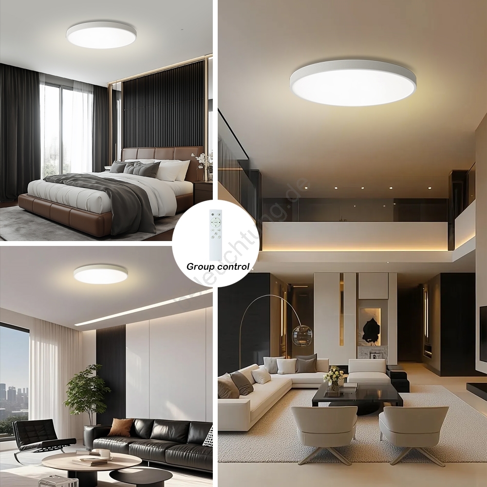 Brilagi - LED Dimmbare Deckenleuchte POOL SMART LED/100W/230V Ø 80 cm Wi-Fi Tuya weiß + Fernbedienun