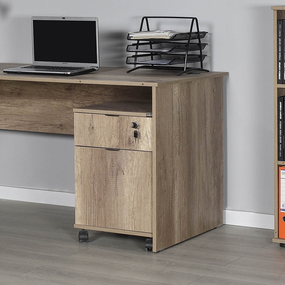 Büro-Container 61x41 cm braun | Beleuchtung.de