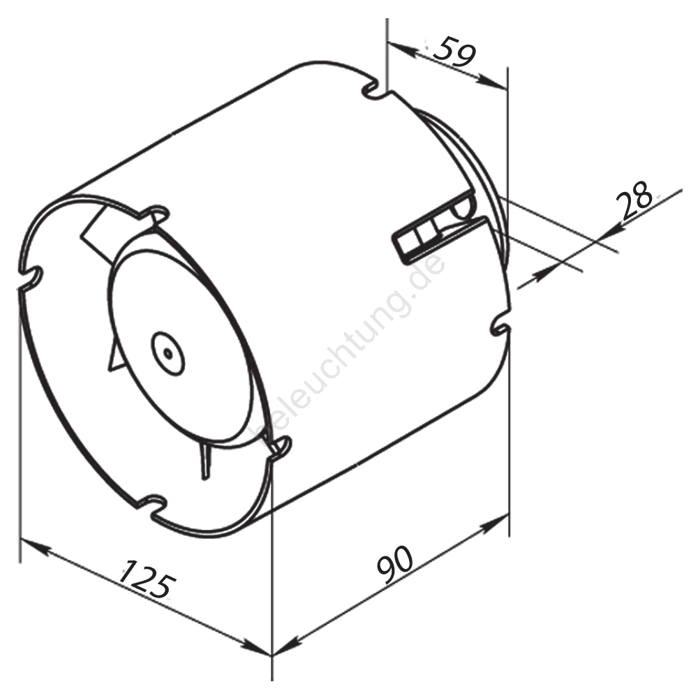 Dalap 41404 - Axial-Rohrventilator 125 SD 24W/230V | Beleuchtung.de