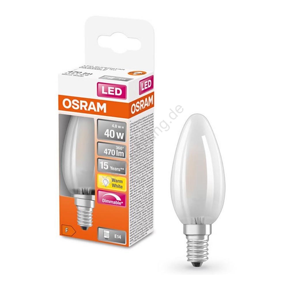 Dimmbare LED-Glühbirne B40 E14/4,8W/230V 2700K - Osram | Beleuchtung.de