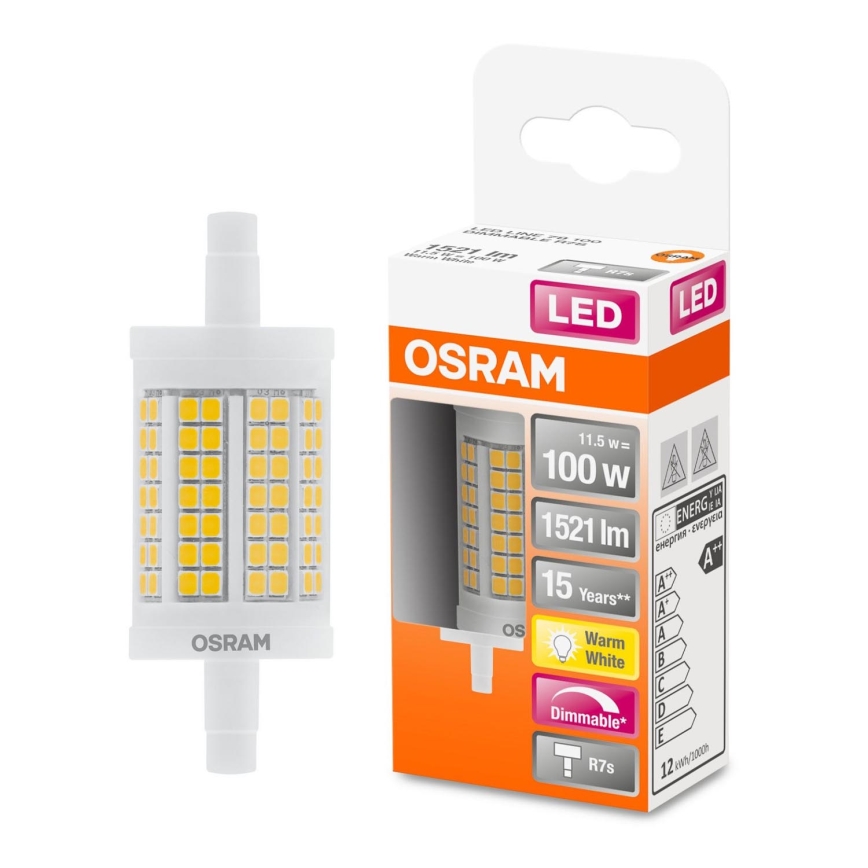 Dimmbare LED-Glühbirne R7s/11,5W/230V 2700K 78 mm - Osram | Beleuchtung.de