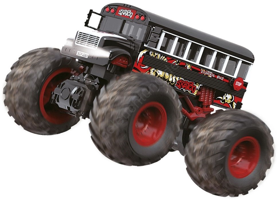 Ferngesteuerter Bus schwarz/rot | Beleuchtung.de