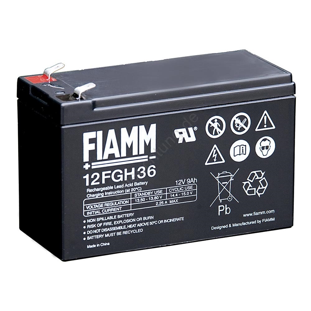 Fiamm 12FGH36 - Bleiakkumulator 12V/9Ah/faston 6,3mm | Beleuchtung.de