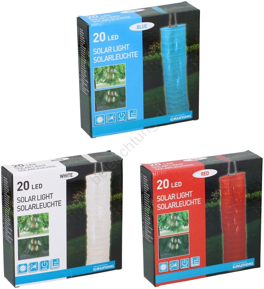 Grundig 1 - LED Solar Lampion 20xLED/1xAAA IP44 | Beleuchtung.de