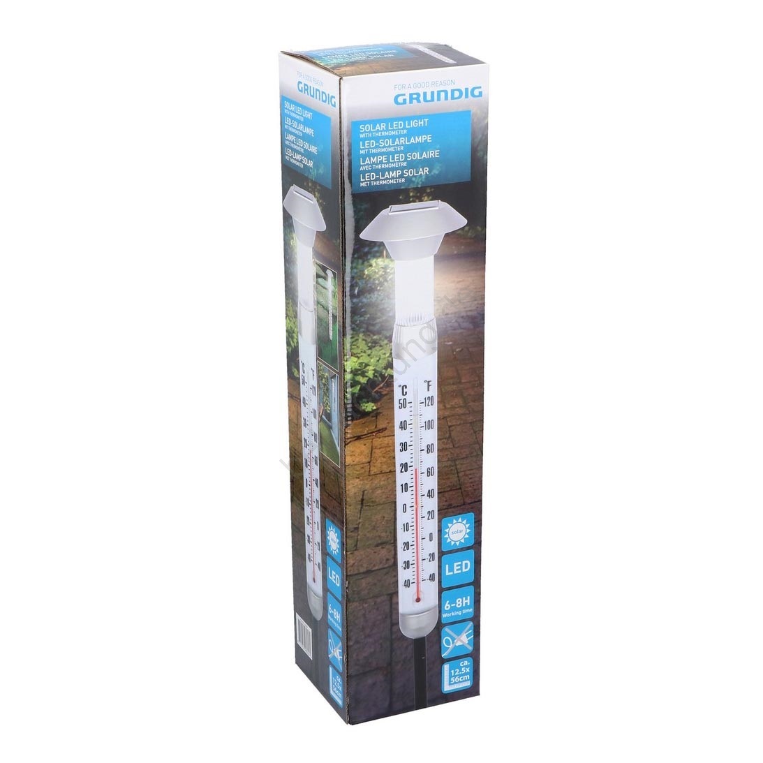 Grundig - LED Solar Thermometer 1xAA | Beleuchtung.de