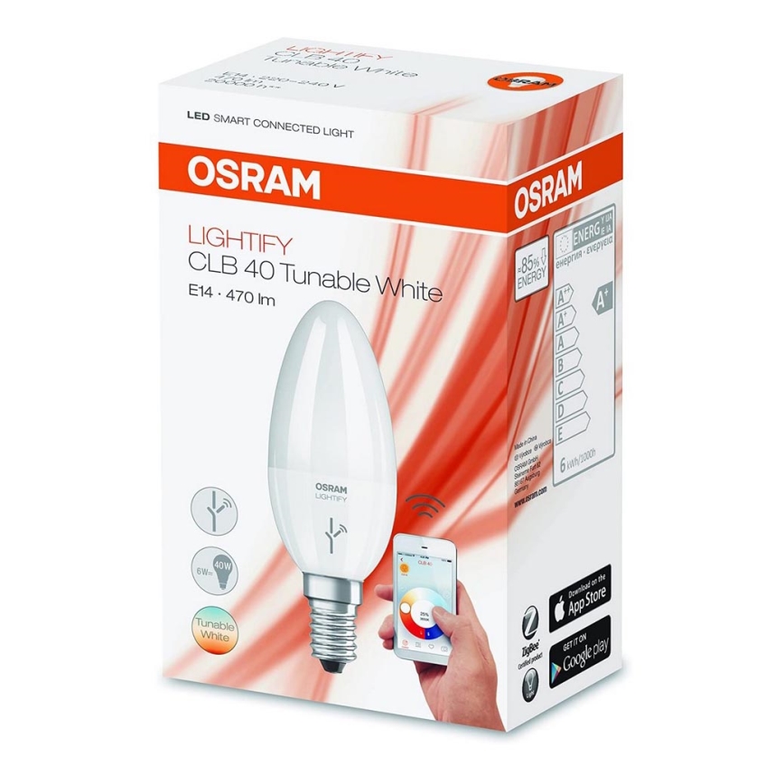 LED dimmbare Glühbirne LIGHTIFY E14/6W/230V 2700-6500K - Osram | Beleuchtung.de