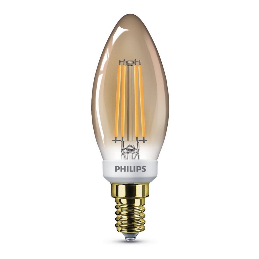 LED dimmbare Glühlampe VINTAGE Philips B35 E14/5W/230V 2200K ...