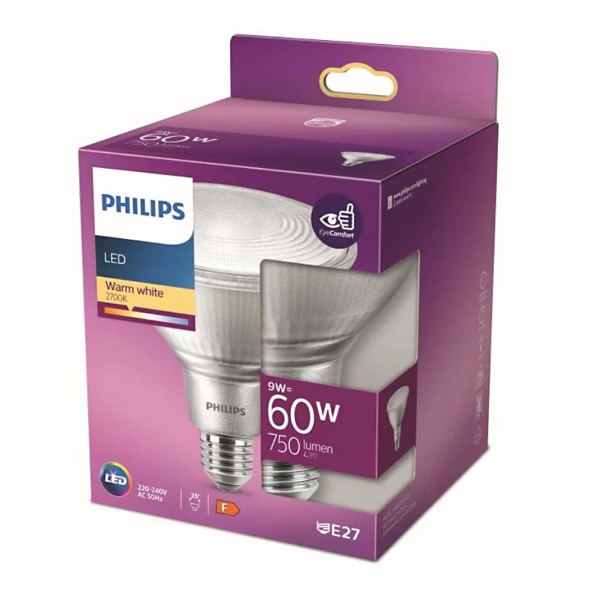LED-Flutlicht-Glühbirne Philips E27/9W/230V 2700K | Beleuchtung.de