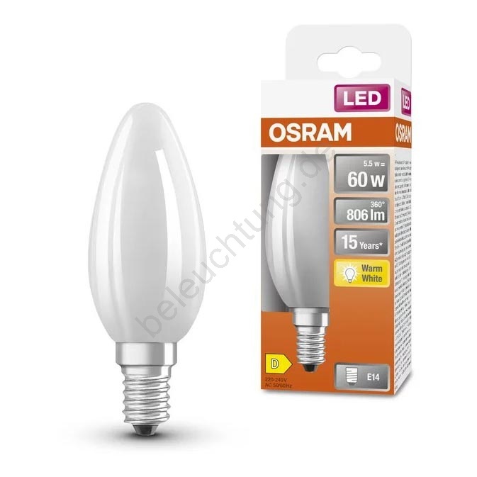 LED-Glühbirne B35 E14/5,5W/230V 2700K - Osram | Beleuchtung.de
