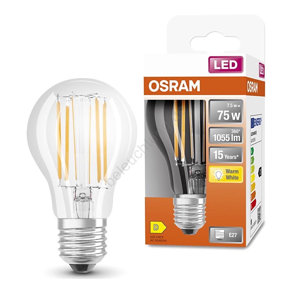 LED-Glühbirne VINTAGE E27/7,5W/230V 2700K - Osram | Beleuchtung.de