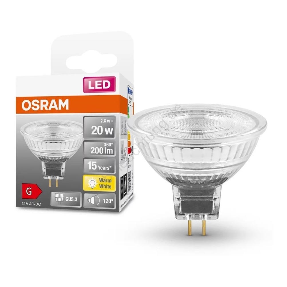 LED-Leuchtmittel GU5,3/2,6W/12V 2700K - Osram | Beleuchtung.de
