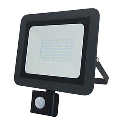 LED Reflektor mit Sensor ALUM 1xLED/50W/230V IP44 4000K | Beleuchtung.de