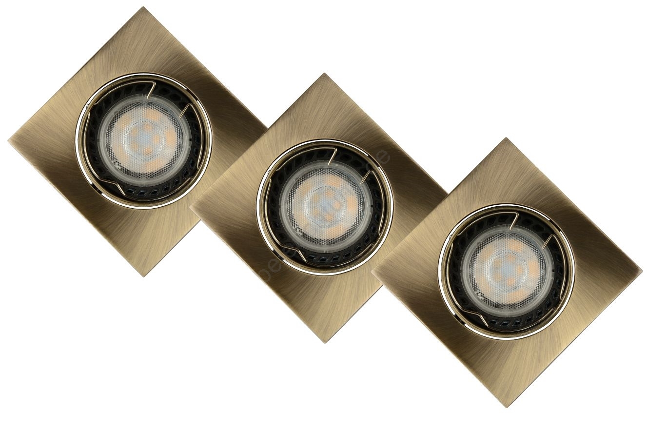Lucide 11002/15/03 - SET 3x LED Einbauleuchte FOCUS 3xGU10/5W/230V bronze | Beleuchtung.de