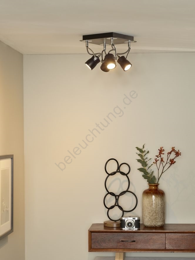 Lucide 16955/20/30 - LED Spotlight SAMBA 4xGU10/4,5W/230V schwarz ...