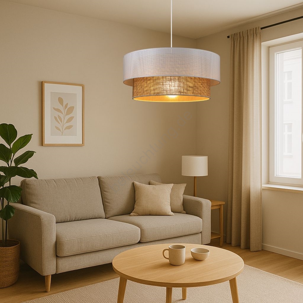 Pendelleuchte BORHO mit Kabelaufhängung 1xE27/60W/230V Ø 40 cm weiß ...