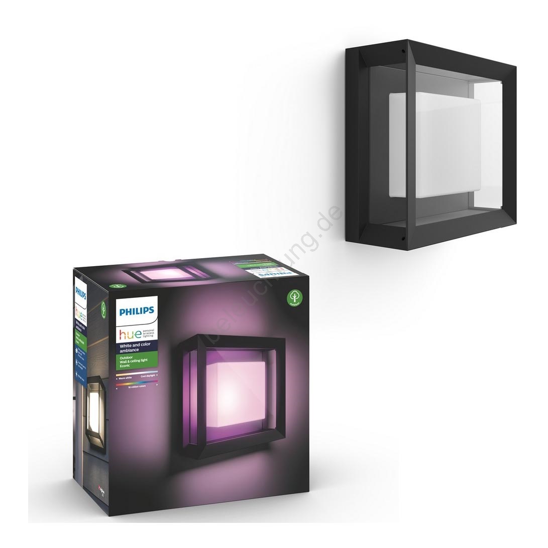 Philips - LED RGB Außen-Wandleuchte HUE ECONIC LED/15W/230V IP44 ...