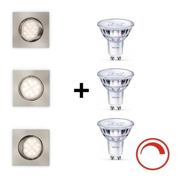 Philips Massive - SET 3x LED Dimmbare Badezimmerleuchte 3xGU10/5,5W/230V | Beleuchtung.de