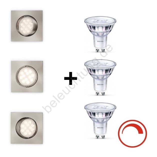 Philips Massive - SET 3x LED Dimmbare Badezimmerleuchte 3xGU10/5,5W/230V | Beleuchtung.de