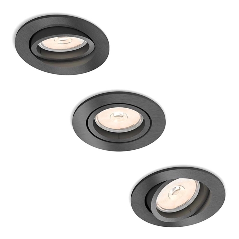 Philips 50393/99/PN - SET 3x Einbauleuchte MYLIVING DONEGAL 1xGU10/5,5W/230V | Beleuchtung.de