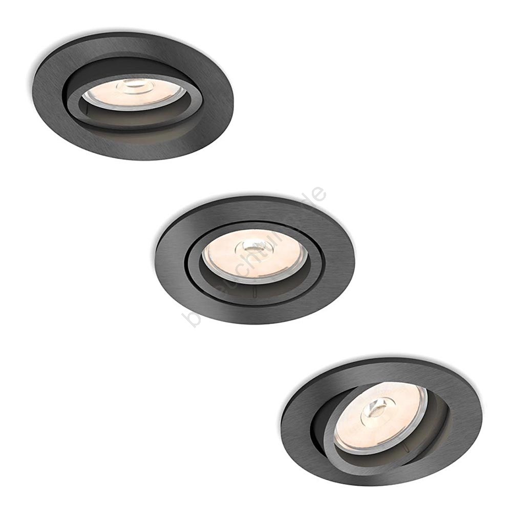 Philips 50393/99/PN - SET 3x Einbauleuchte MYLIVING DONEGAL 3xGU10/5,5W/230V | Beleuchtung.de