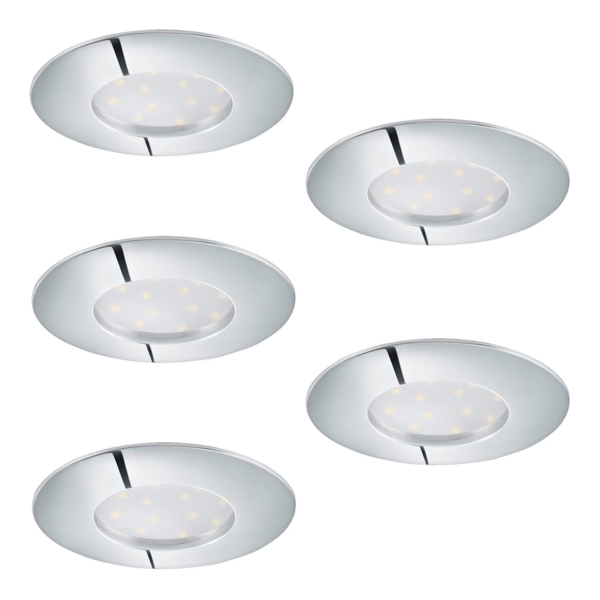 SET 5x Dimmbare LED-Einbauleuchte 1xLED/4,5W/230V glänzendes Chrom | Beleuchtung.de