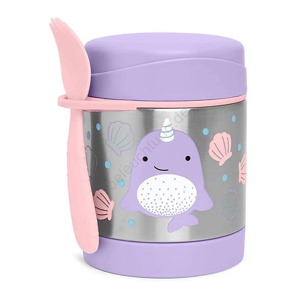 Skip Hop – Thermospeisebehälter mit Löffel/Gabel ZOO 325 ml Narwal ...