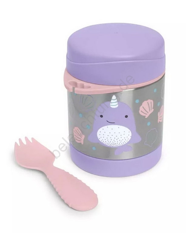 Skip Hop – Thermospeisebehälter mit Löffel/Gabel ZOO 325 ml Narwal ...