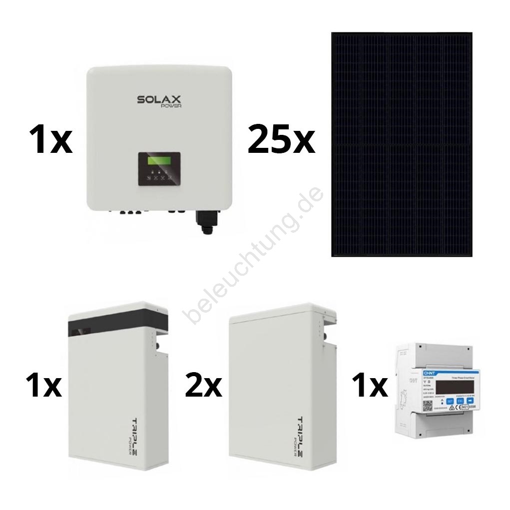 Sol.-Kit: SOLAX Power - 10kWp JINKO + 10kW SOLAX Konverter 3f + 17,4 kWh Batterie | Beleuchtung.de