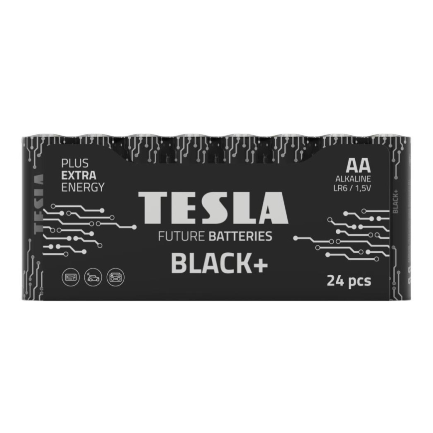 Tesla Batteries - 24 Stk. Alkalibatterie AA BLACK+ 1,5V | Beleuchtung.de