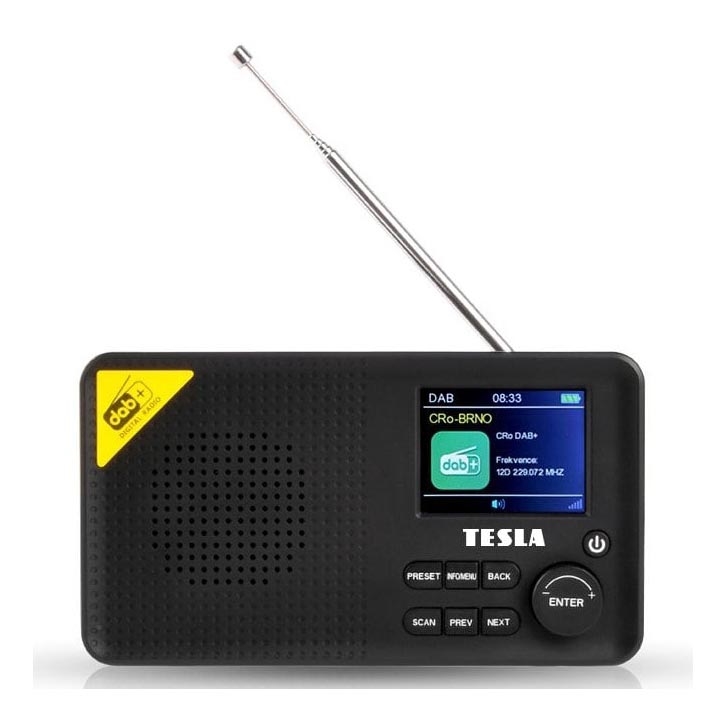 Tesla - Radio DAB + FM 5W/1800 mAh schwarz | Beleuchtung.de